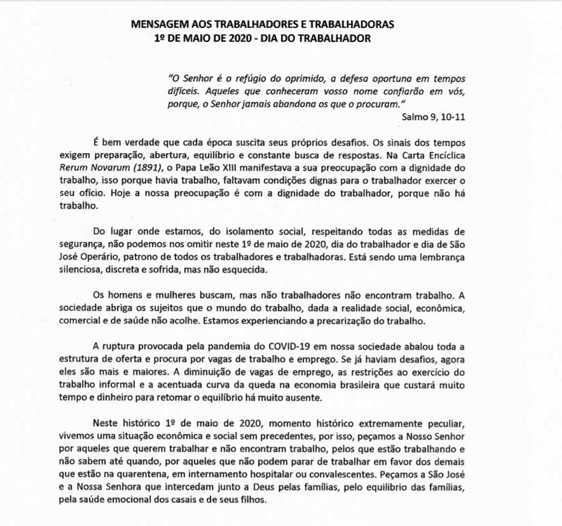 Mensagem aos trabalhadores e trabalhadoras | ATLÂNTICA News Mensagem aos trabalhadores e trabalhadoras | ATLÂNTICA News